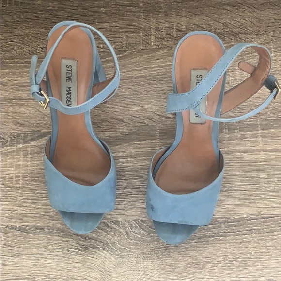 Steve Madden | Shoes | Steve Madden Powder Blue Heel Size 6 | Poshmark